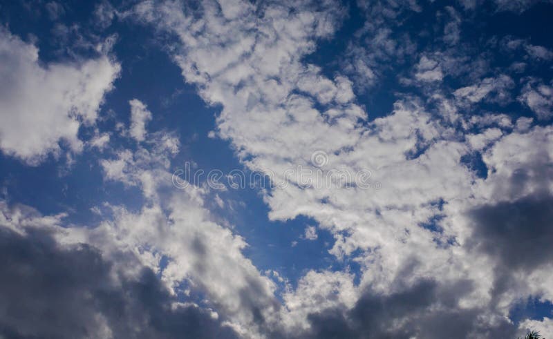 Cloudy Clear Blue Sky of Nature Stock Photo - Image of cloud, heaven ...