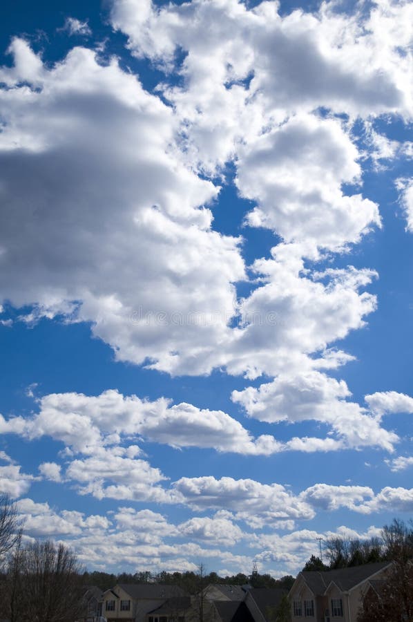 Cloudy day stock image. Image of property, home, clumps - 4377259
