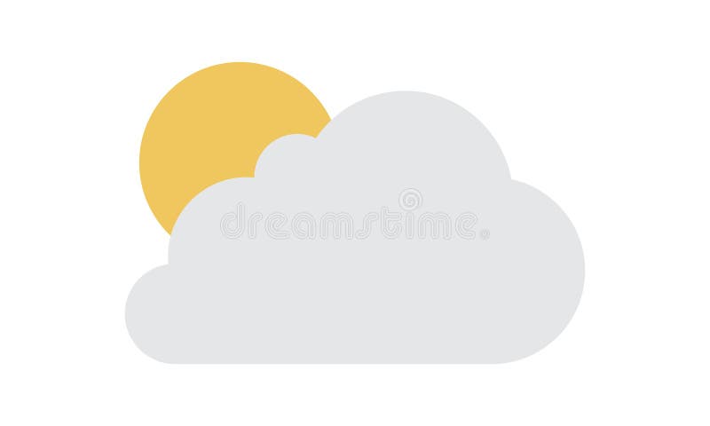 Cloudy Day Icon Vector Image Stock Illustration - Illustration of ...