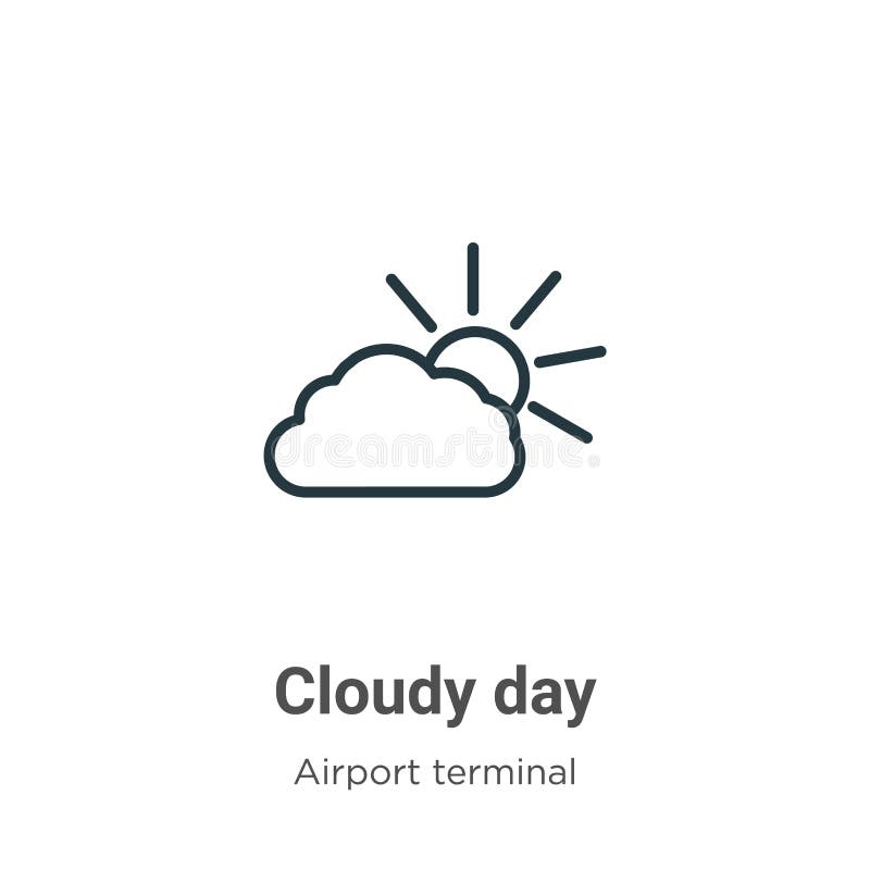 Cloudy Icon in Filled, Thin Line, Outline and Stroke Style. Vector ...