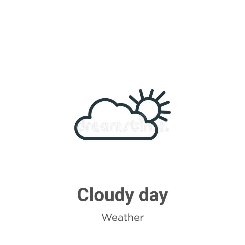 Cloudy Icon in Filled, Thin Line, Outline and Stroke Style. Vector ...