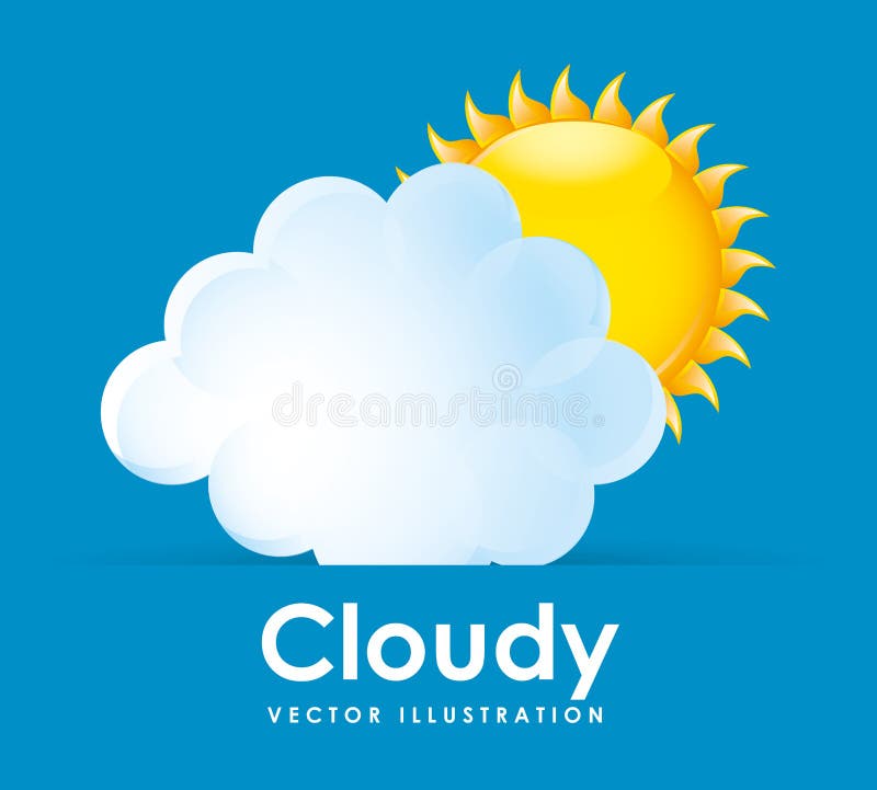 Cloudy design stock illustration. Illustration of icons - 49512399