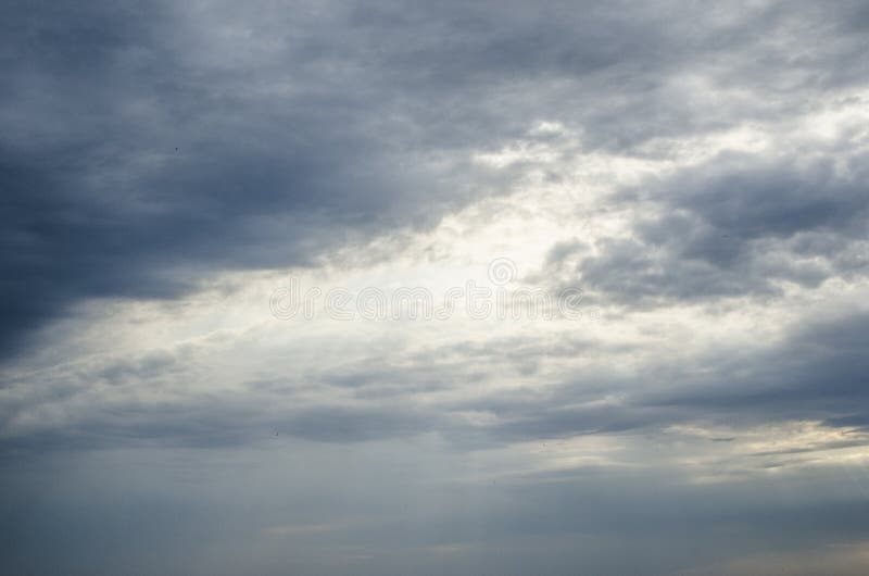 Cloudy Evening Sky with Clouds Stock Image - Image of background ...