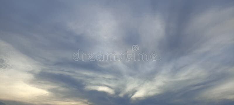 Cloudy Evening Sky without Sun Stock Image - Image of cloudy, wind ...