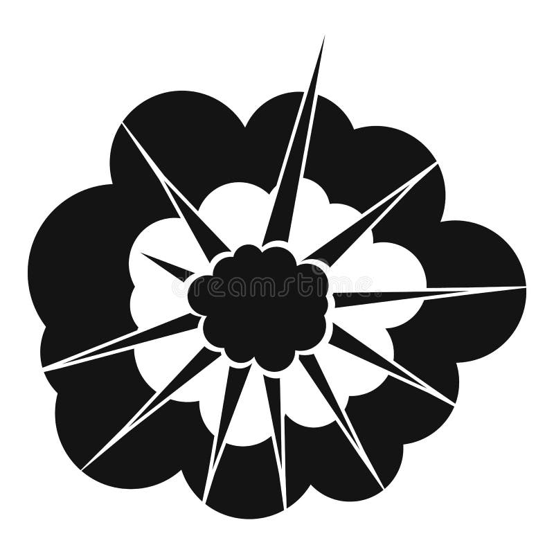 Cloudy Explosion Icon, Simple Style Stock Vector - Illustration of ...