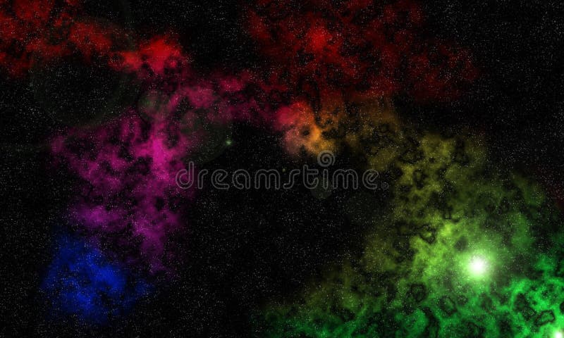 Cloudy Foggy Galaxy in the Universe Stock Illustration - Illustration ...