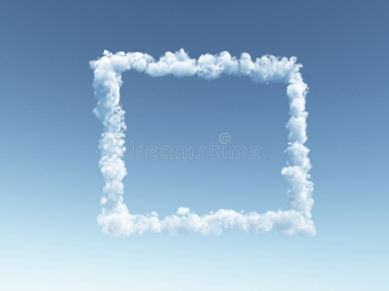 Cloudy frameborder stock illustration. Illustration of clouds - 12090988