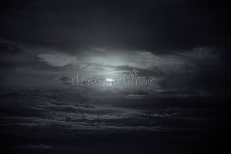 Cloudy full moon night stock image. Image of cloud, celestial - 221357219