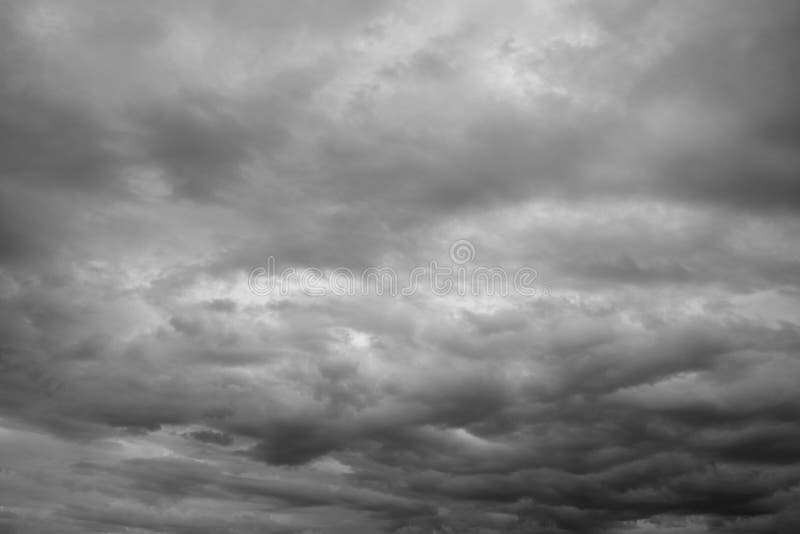 Cloudscape, Overcast Grey Clouds Over Horizon. Stock Photo - Image of ...