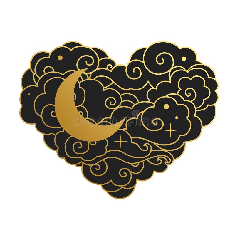 Heart Moon Stock Illustrations – 9,994 Heart Moon Stock Illustrations ...