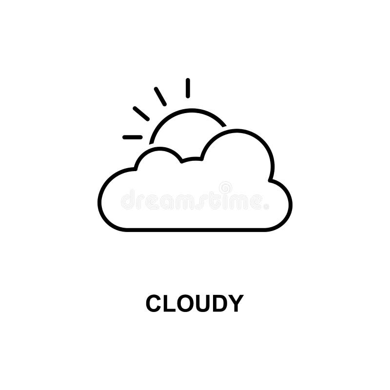 Cloudy Icon. Element of Simple Web Icon with Name for Mobile Concept ...