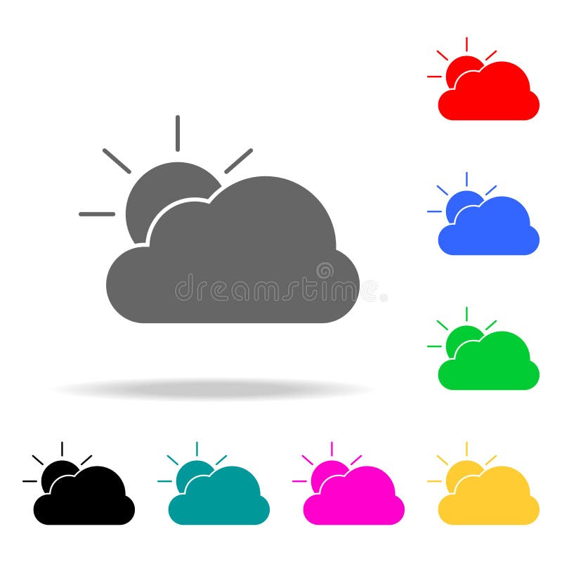 Cloudy Icon. Elements in Multi Colored Icons for Mobile Concept and Web ...