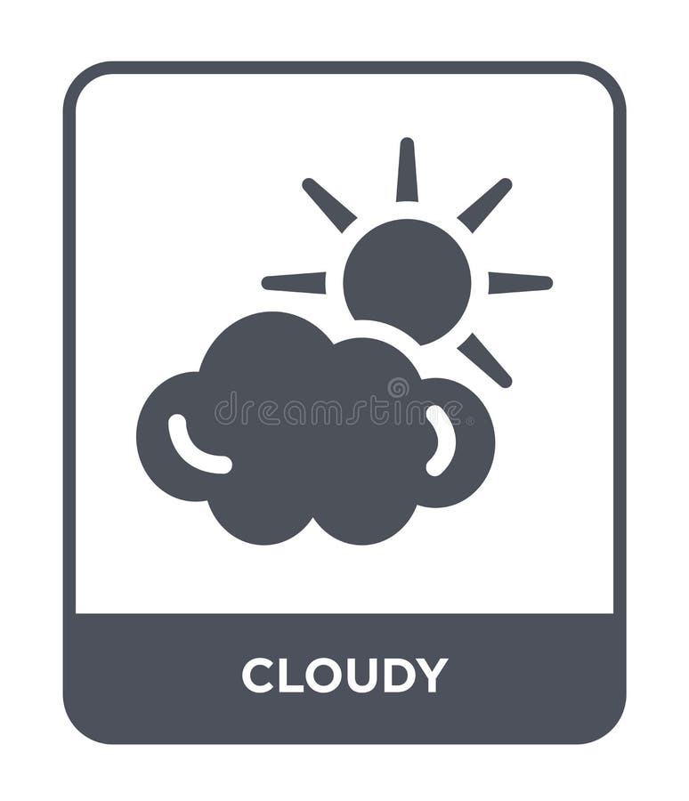 Cloudy Day Icon in Trendy Design Style. Cloudy Day Icon Isolated on ...