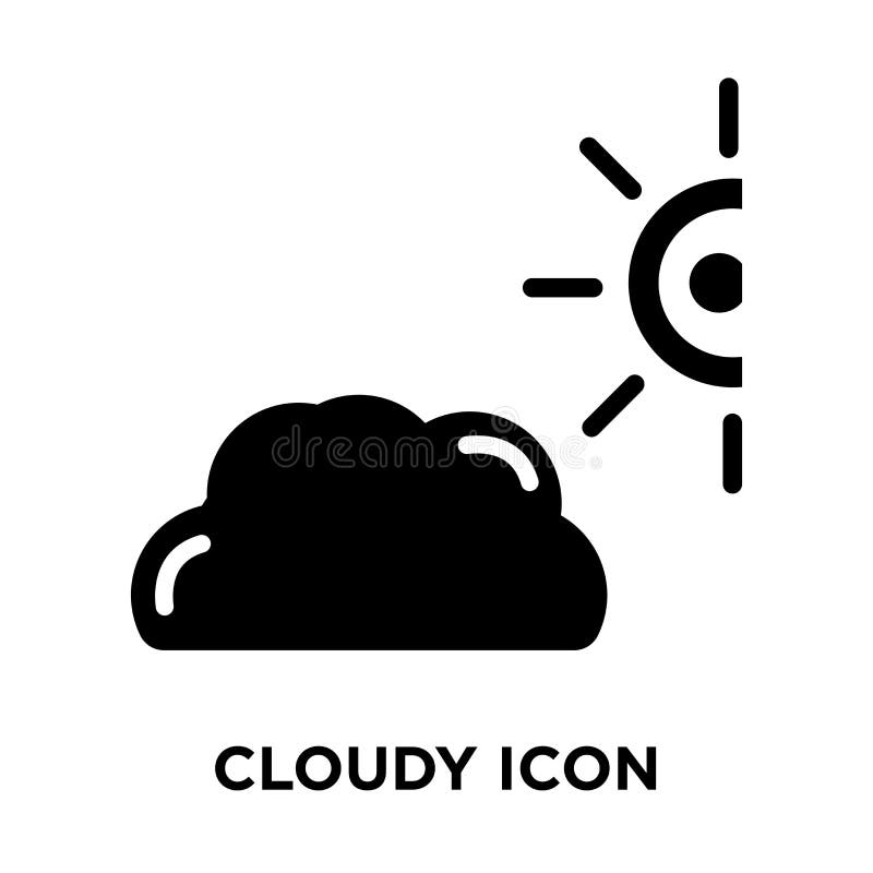 Cloudy Day Icon Vector Sign And Symbol Isolated On White Background ...