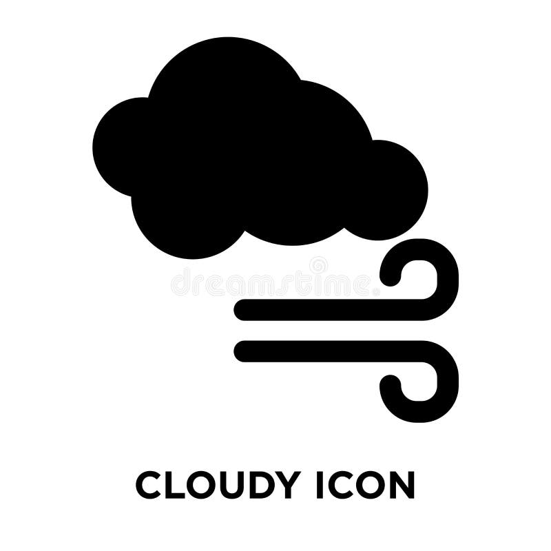 Cloudy Icon Vector Isolated on White Background, Logo Concept of Stock ...