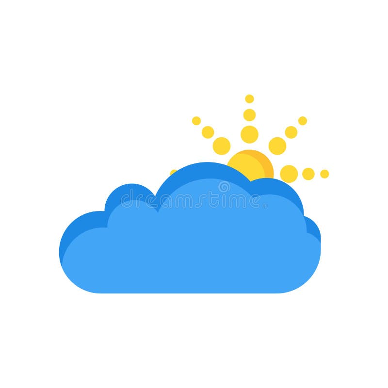 Cloudy Day Icon Vector Sign and Symbol Isolated on White Background ...