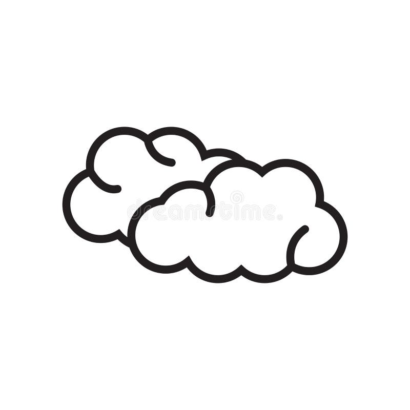 Cloudy Day Icon Vector Sign and Symbol Isolated on White Background ...
