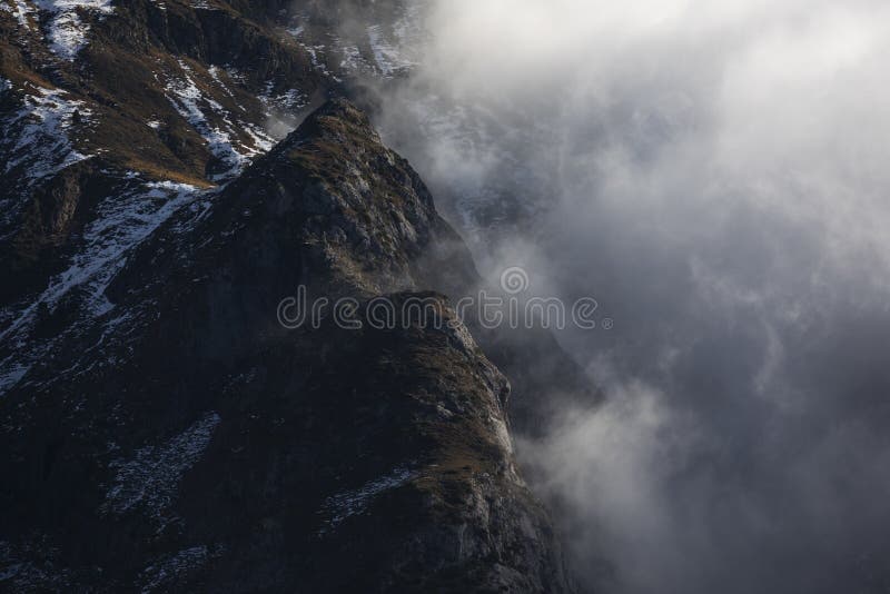 Cloudy Landscape, Aragonese Pyrenees, Spain Stock Photo - Image of ...