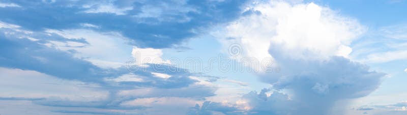 Cloudy Landscape Forming Rain Clouds Banner Panoramic Stock Photo ...