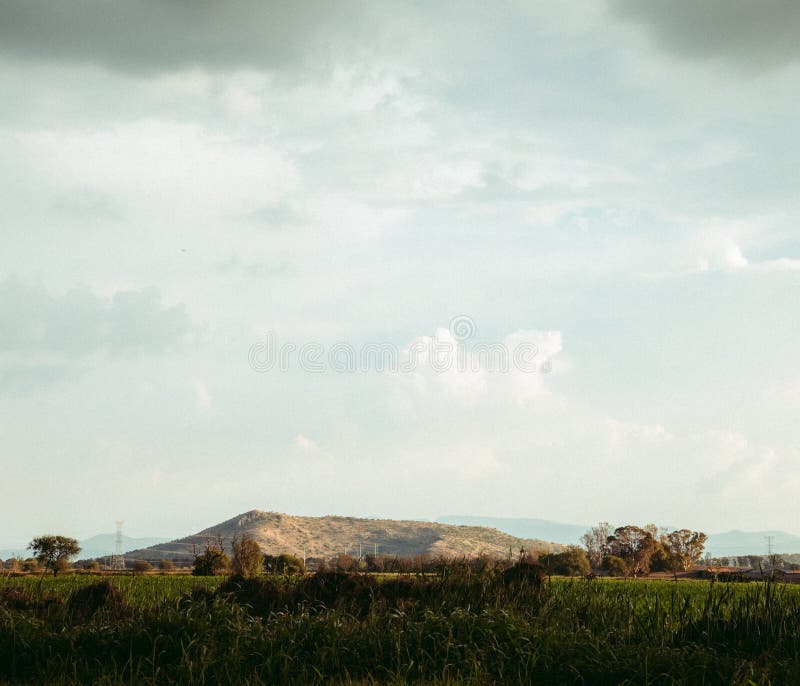 Cloudy Landscape on the Last Days of Summer Stock Photo - Image of ...