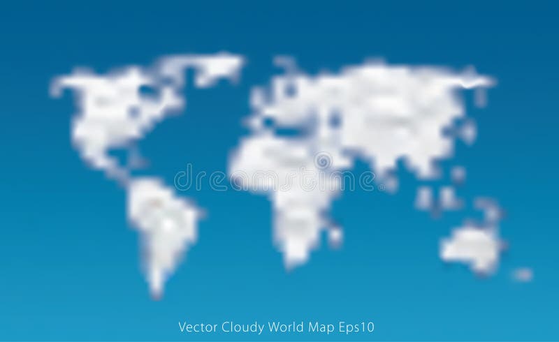 Cloudy map stock vector. Illustration of continents, earth - 93530299