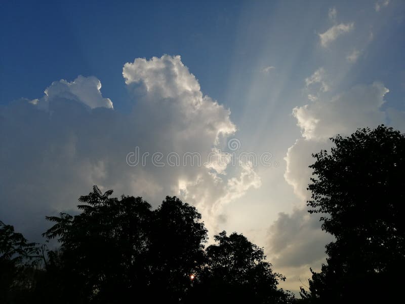 Beautiful Cloudy morning stock image. Image of morning - 136072085