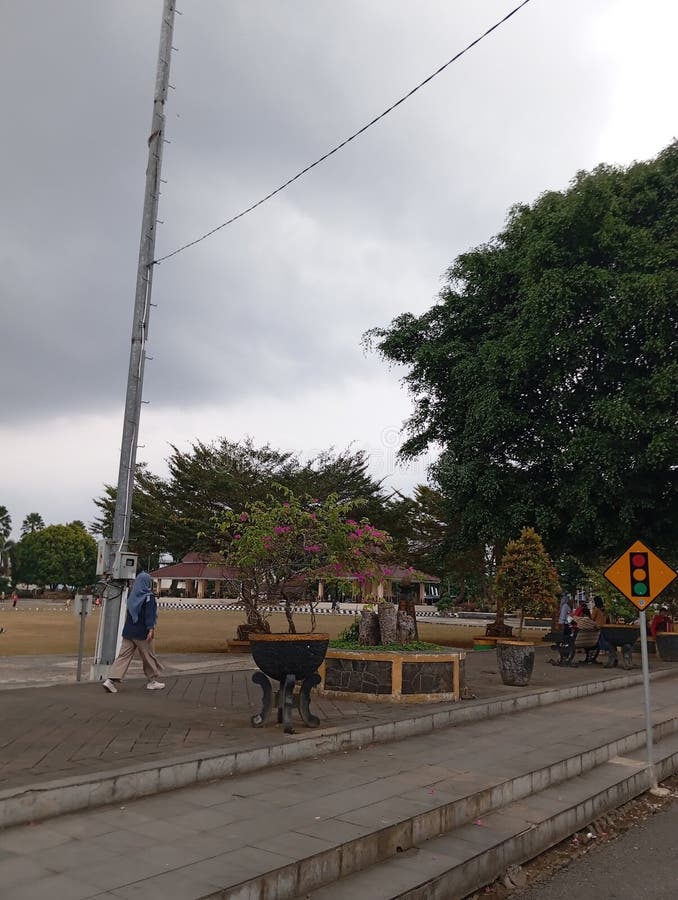 Cloudy Morning in the District Square in Indonesia Stock Photo - Image of cloudy, square: 339413128