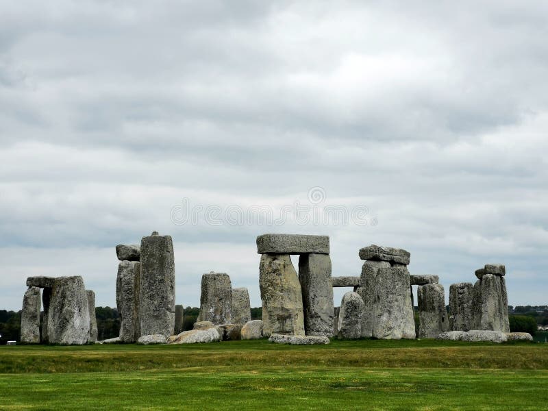 Cloudy mystic Stonehenge stock image. Image of landmark - 261977883