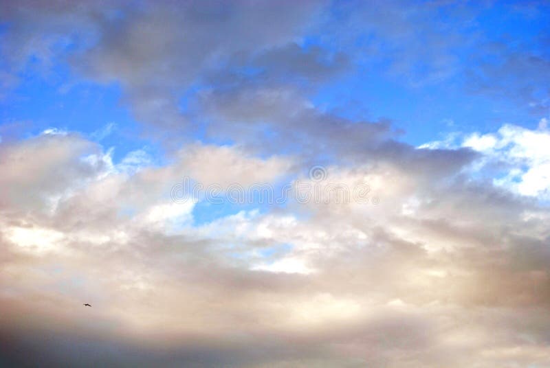 Cloudy Nice Sky at Midday with Sun Bright Stock Photo - Image of ...