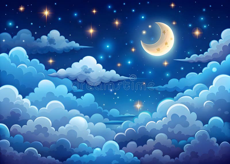 Cloudy night background stock illustration. Illustration of texture ...