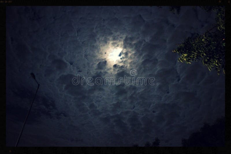 Cloudy night stock image. Image of cloudy, moonlight - 43443087