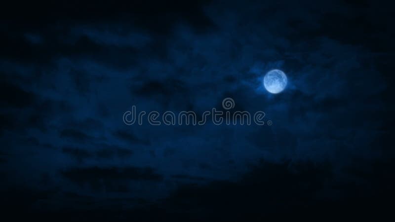 Lightning Strikes in Night Sky with Full Moon Stock Footage - Video of ...