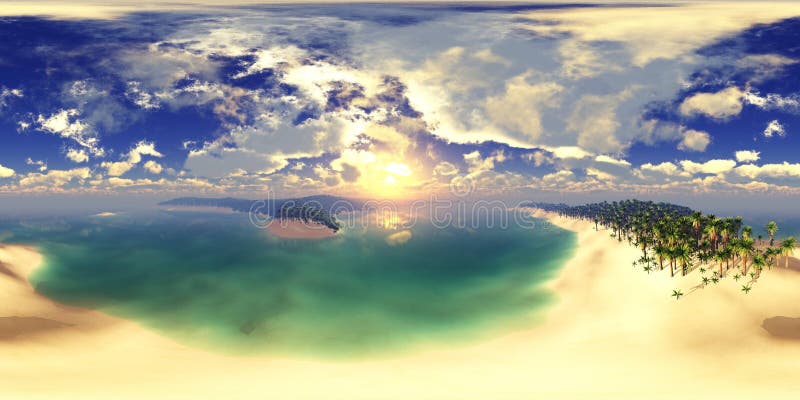 Cloudy Panoramic Landscape, Beautiful Clouds in the Rays of the Setting ...