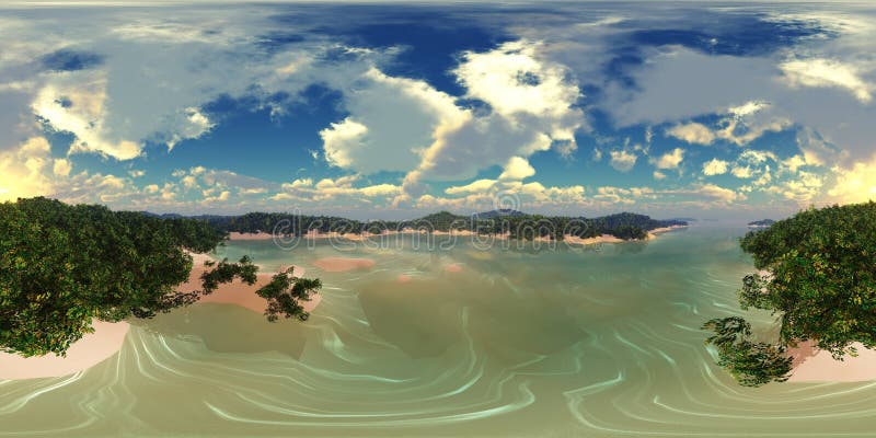 Cloudy Panoramic Landscape, Beautiful Clouds in the Rays of the Setting ...