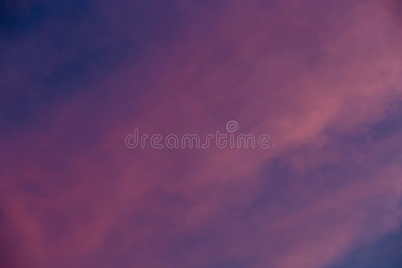Cloudy Pink-purple Sunset. Evening View. Summer Background Stock Image ...