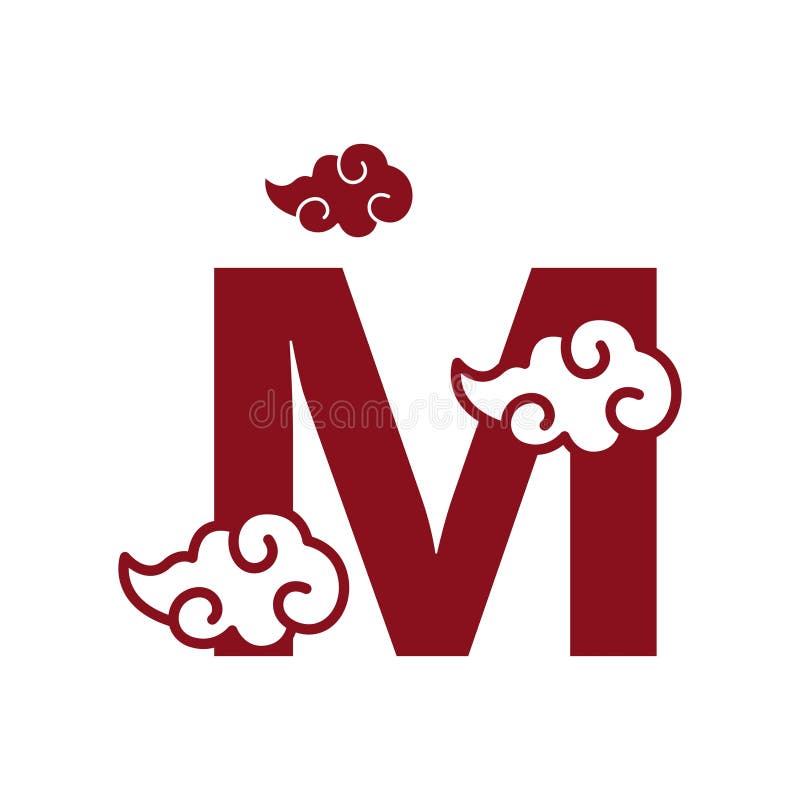 Cloudy Red Letters Icon Design Stock Vector - Illustration of alphabet ...