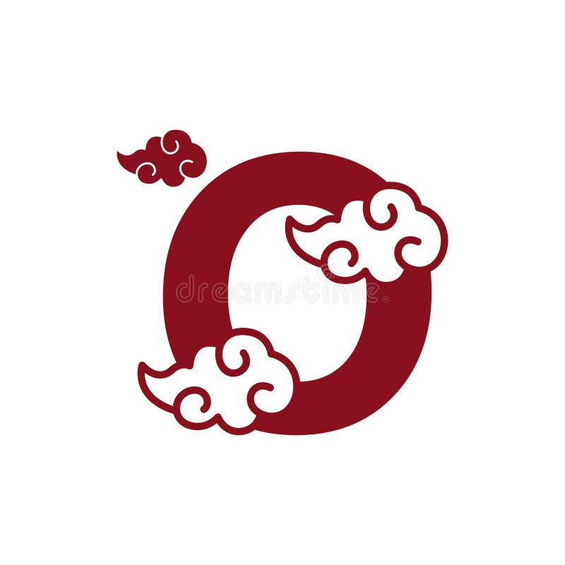 Cloudy Red Letters Icon Design Stock Vector - Illustration of ...