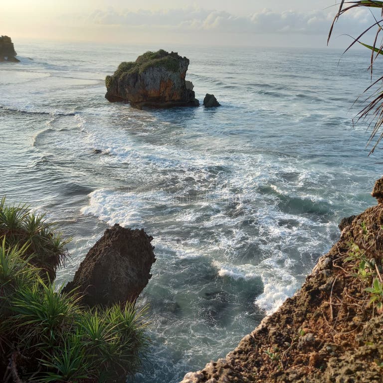 Cloudy Sea stock photo. Image of pantai, cloudy, laut - 202708258