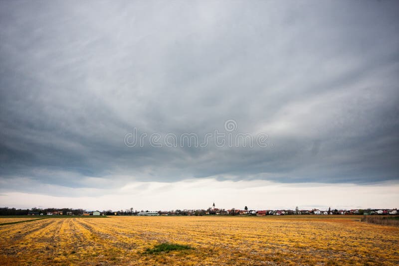 Cloudy Skies Over Empty Fields Stock Photos - Free & Royalty-Free Stock ...