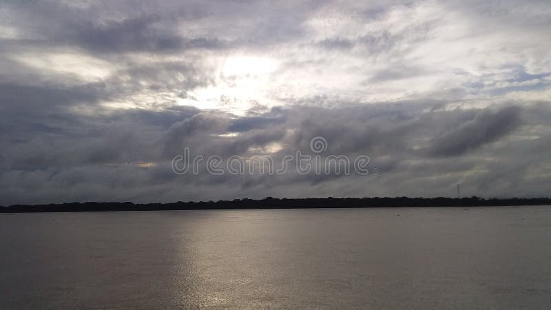 Cloudy Sky on the Amazon River Stock Image - Image of forest, stormy ...