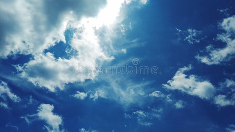 Cloudy Sky Background. Cloudy Clear Sky Sunlight Background. Bright and ...