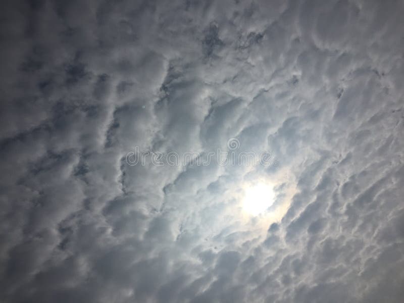 Cloudy Sky on a Bad Weather Day with Sun in the Sky Stock Image - Image ...