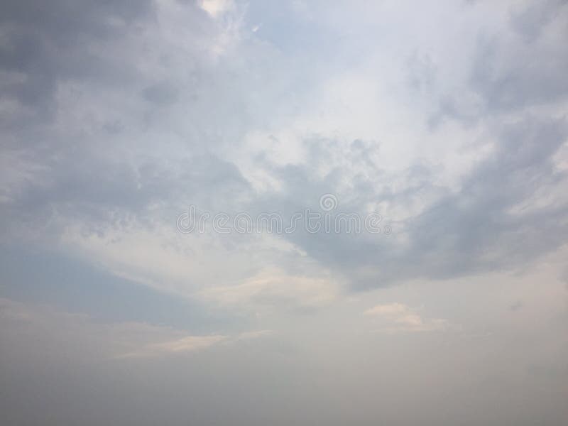 Cloudy Sky before Rainfall with Slight Sunlight Stock Photo - Image of ...