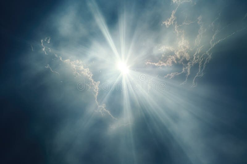 A Cloudy Sky with a Bright Spot of Sunlight Breaking through ...