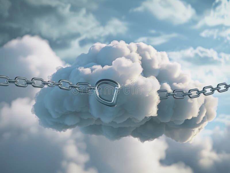 A Cloudy Sky with a Chain Attached, Suitable for Use in Illustrations ...