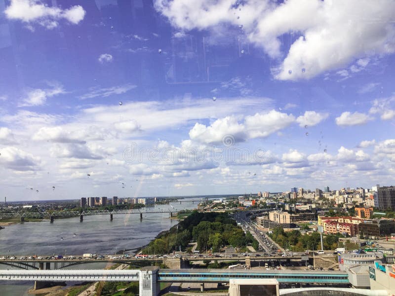 Cloudy Sky. Cirrus Clouds in Clear Weather Over the City Stock Photo ...