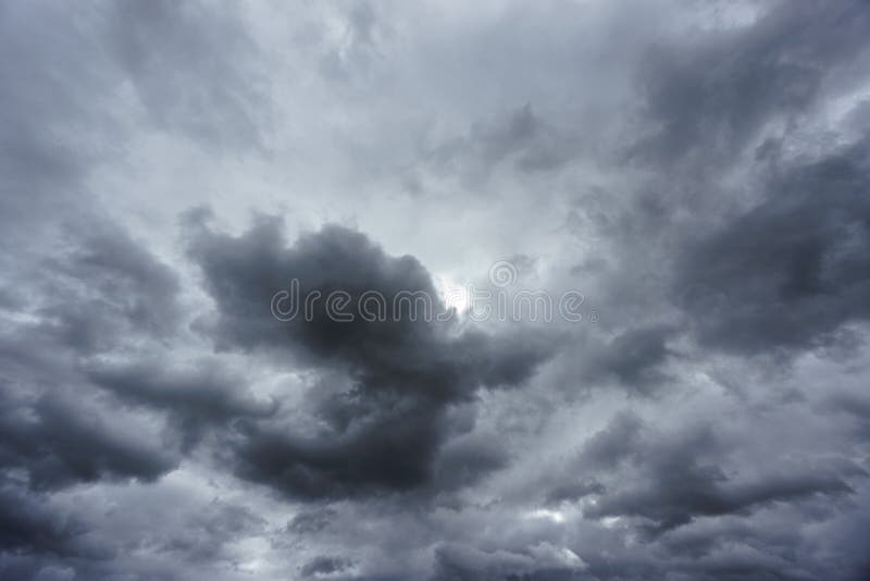 Close-up of Storm Clouds with Flashes of Lightning and Thunder Stock ...