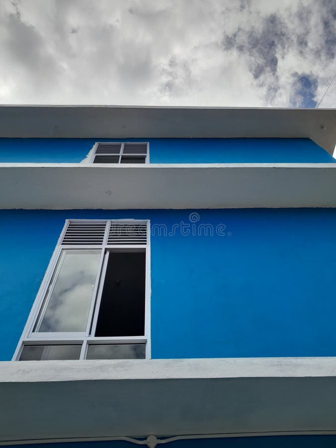 Cloudy Sky Conditions Seen from Below the 3-storey Apartment Building ...