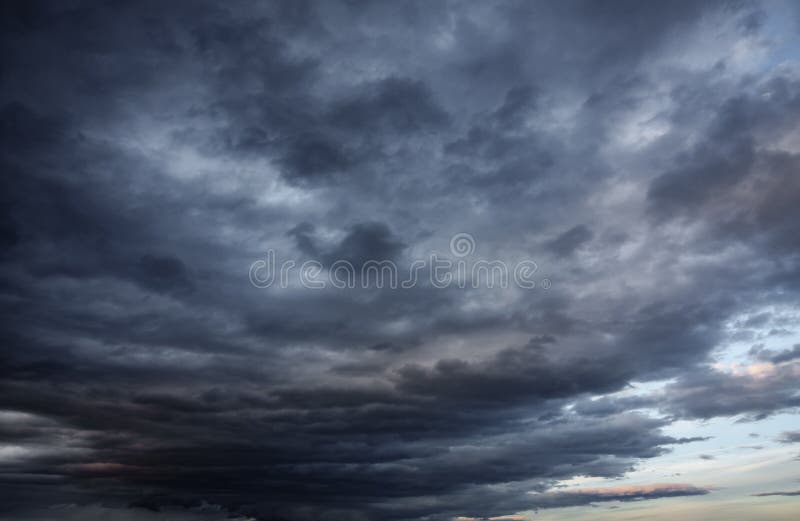 Close-up of Storm Clouds with Flashes of Lightning and Thunder Stock ...