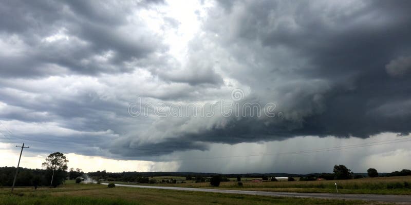 Cloudy Sky with Deep Grey Clouds, Storm Coming Stock Illustration ...